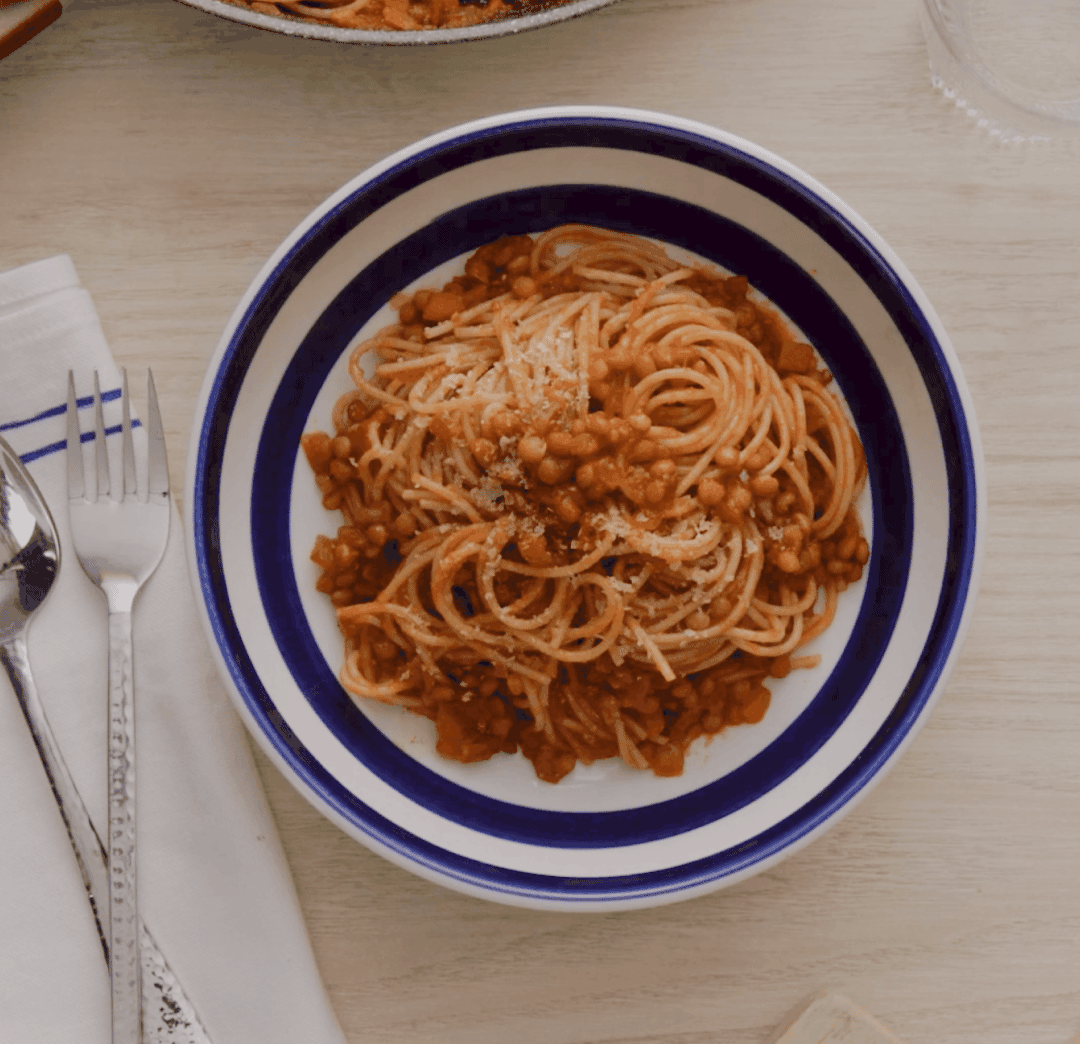 Spaghetti integral con boloñesa de lentejas - Pastas Gallo : Pastas Gallo